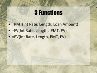 Finance in excel | PPT