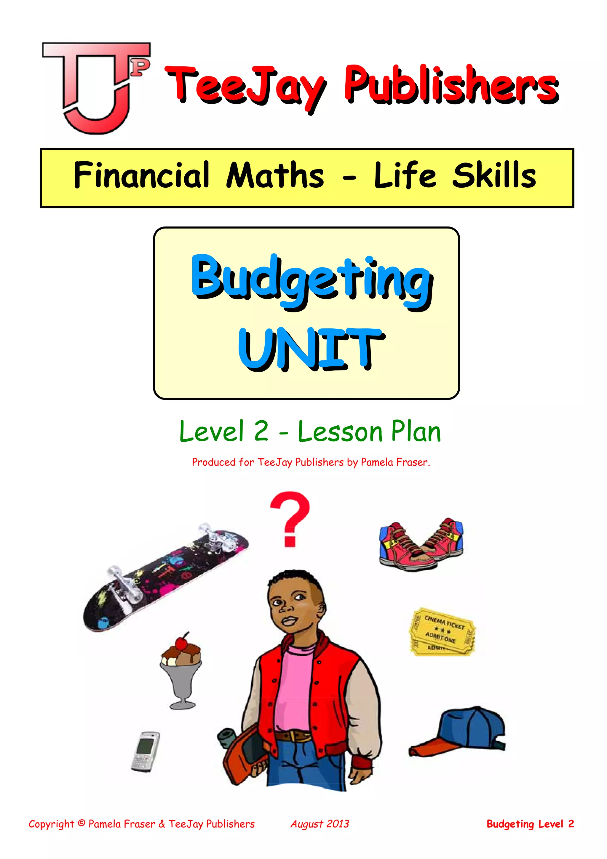 Australian Lifeskills - Budgeting Level 2 | PDF | Homework and Study | Education