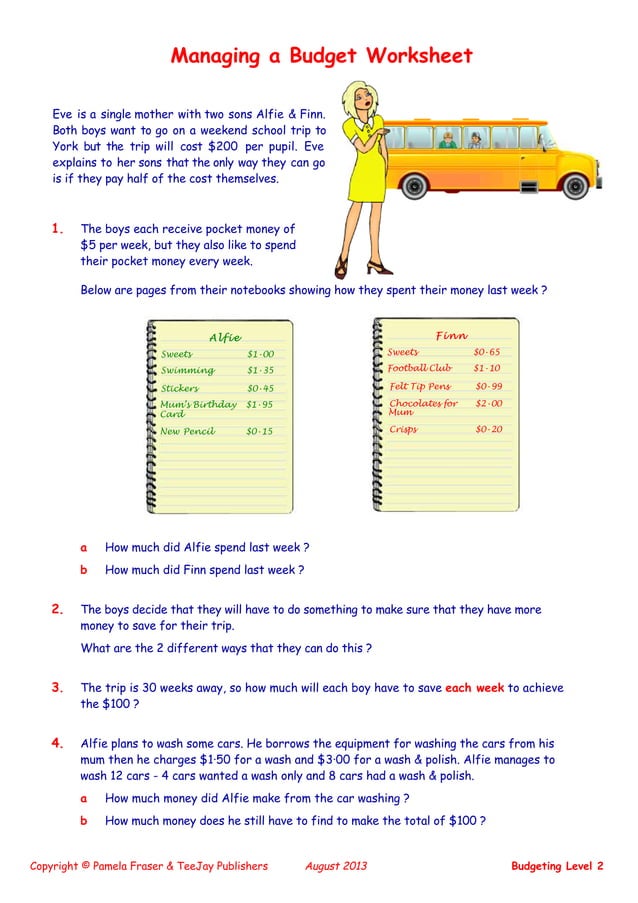 Australian Lifeskills - Budgeting Level 2 | PDF | Homework and Study ...