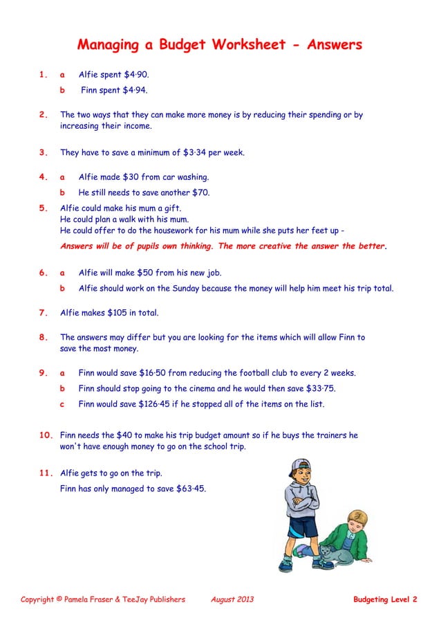 Australian Lifeskills - Budgeting Level 2 | PDF | Homework and Study ...