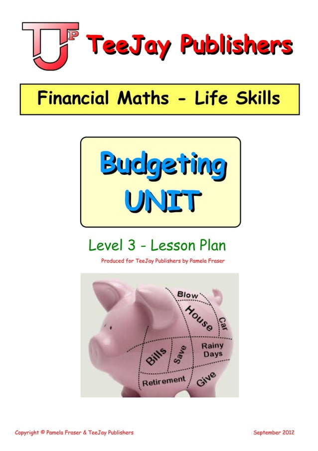 Australian Lifeskills - Budgeting Level 3 | PDF