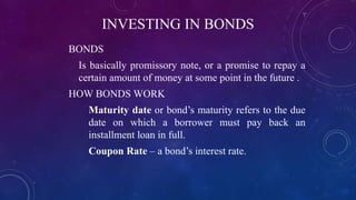 Personal finance - METHODS OF INVESTING | PPT