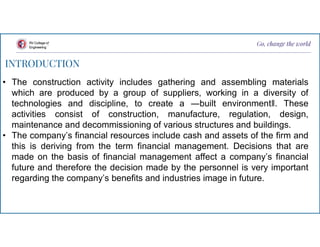 Finance management in construction site | PDF