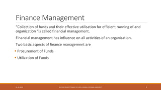 Finance management basics | PPT