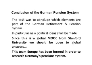 The Retirement and Pensions System of Germany | PDF