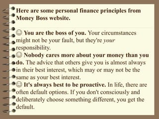 finance philosophy on money.ppt