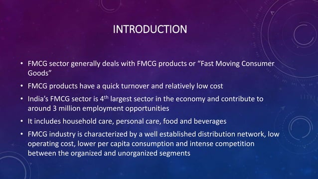 FMCG Industry Analysis | PPTX | Economy | Business and Finance