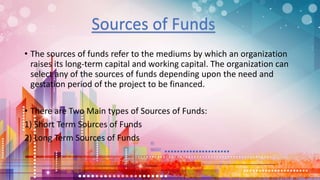 Long Term Sources of Finance Presentation | PPTX
