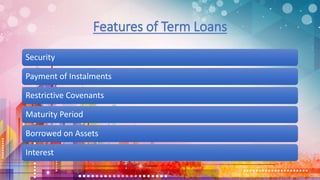 Long Term Sources of Finance Presentation | PPTX