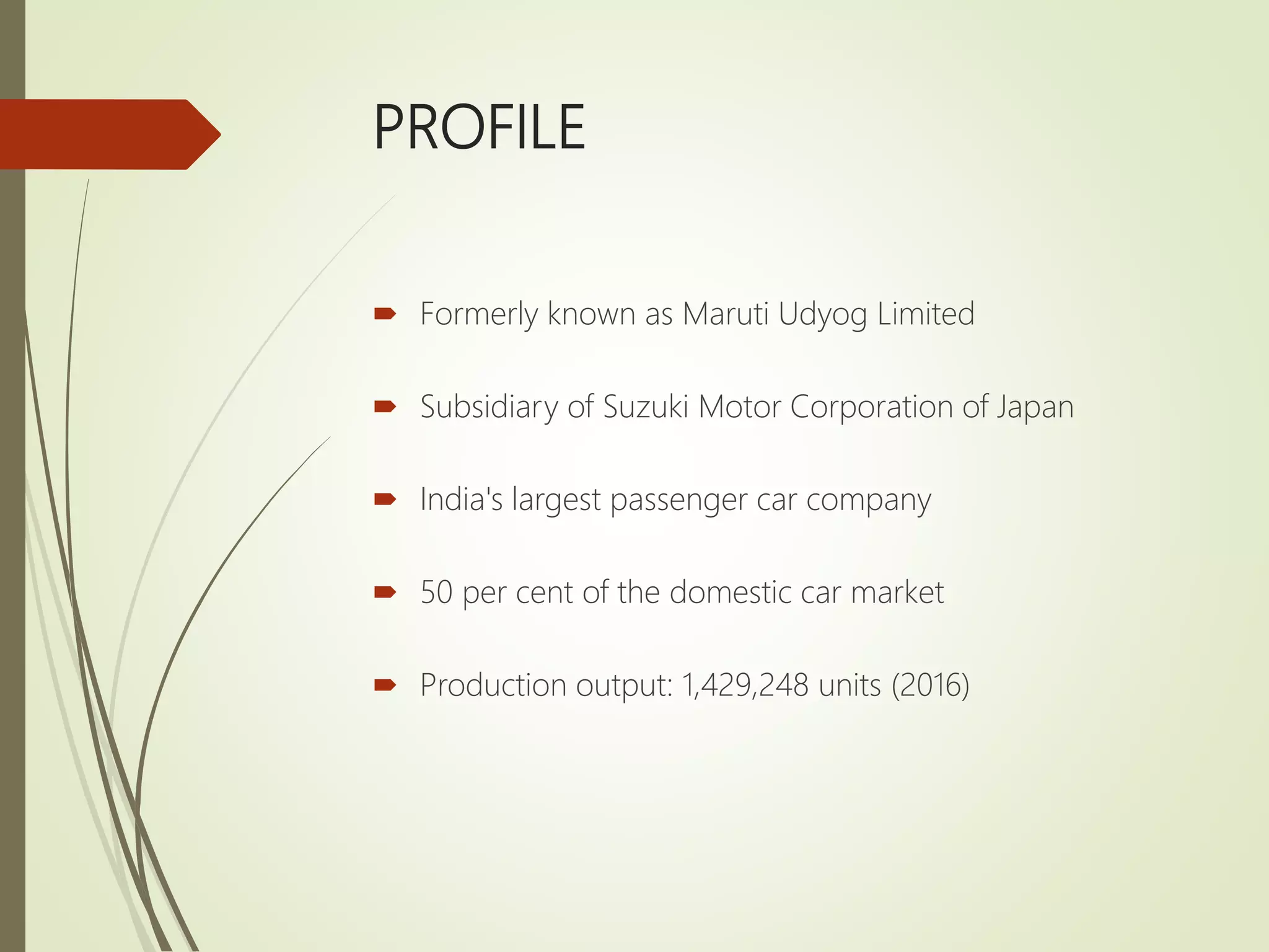 MARUTI SUZUKI COMPANY ANALYSIS | PPTX