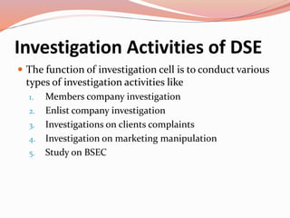 Dhaka stock exchange | PPTX