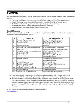 Finance Procedures | PDF