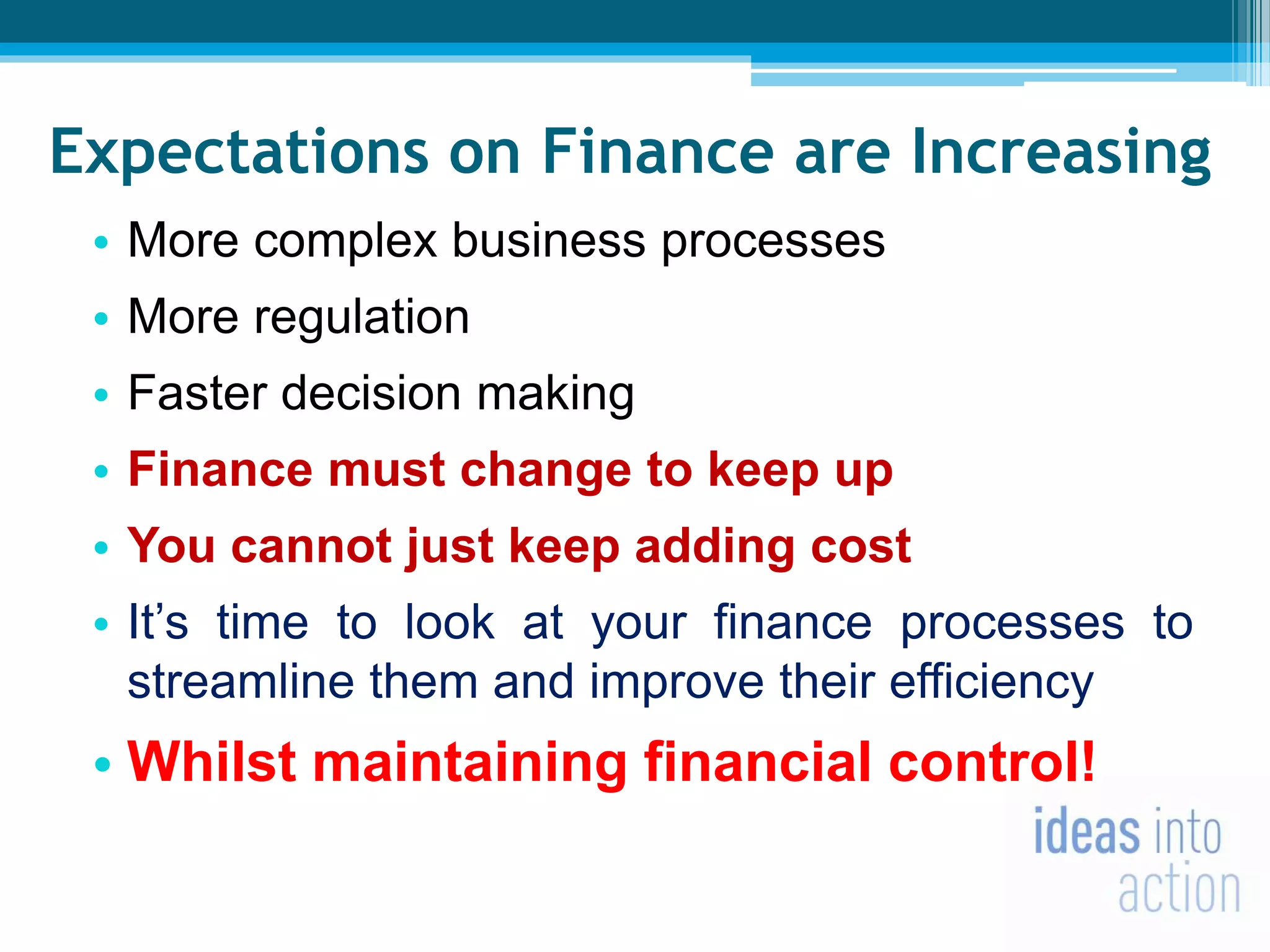 Finance process improvement in 10 slides | PPTX