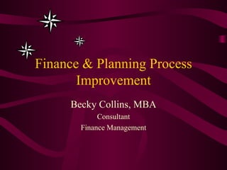 Finance Process Improvement | PPT
