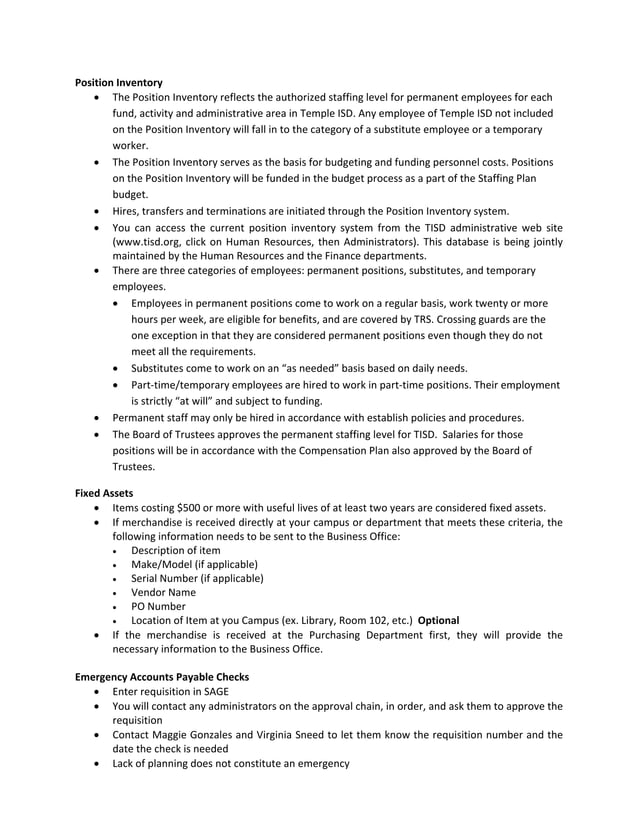 Finance standard operating_procedures | PDF