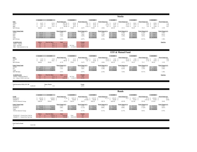 Finance Stocks And Bonds (Portfolio) | PDF