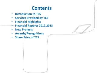 Financial analysis of TCS from BIMTECH | PPTX