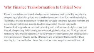 CFO Guide to Finance Transformation Roadmap Framework | PDF