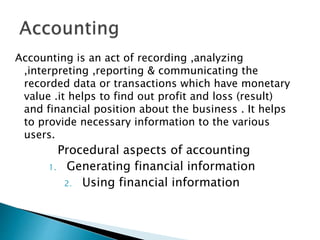 Financial-20Accounting semester second bca | PPTX