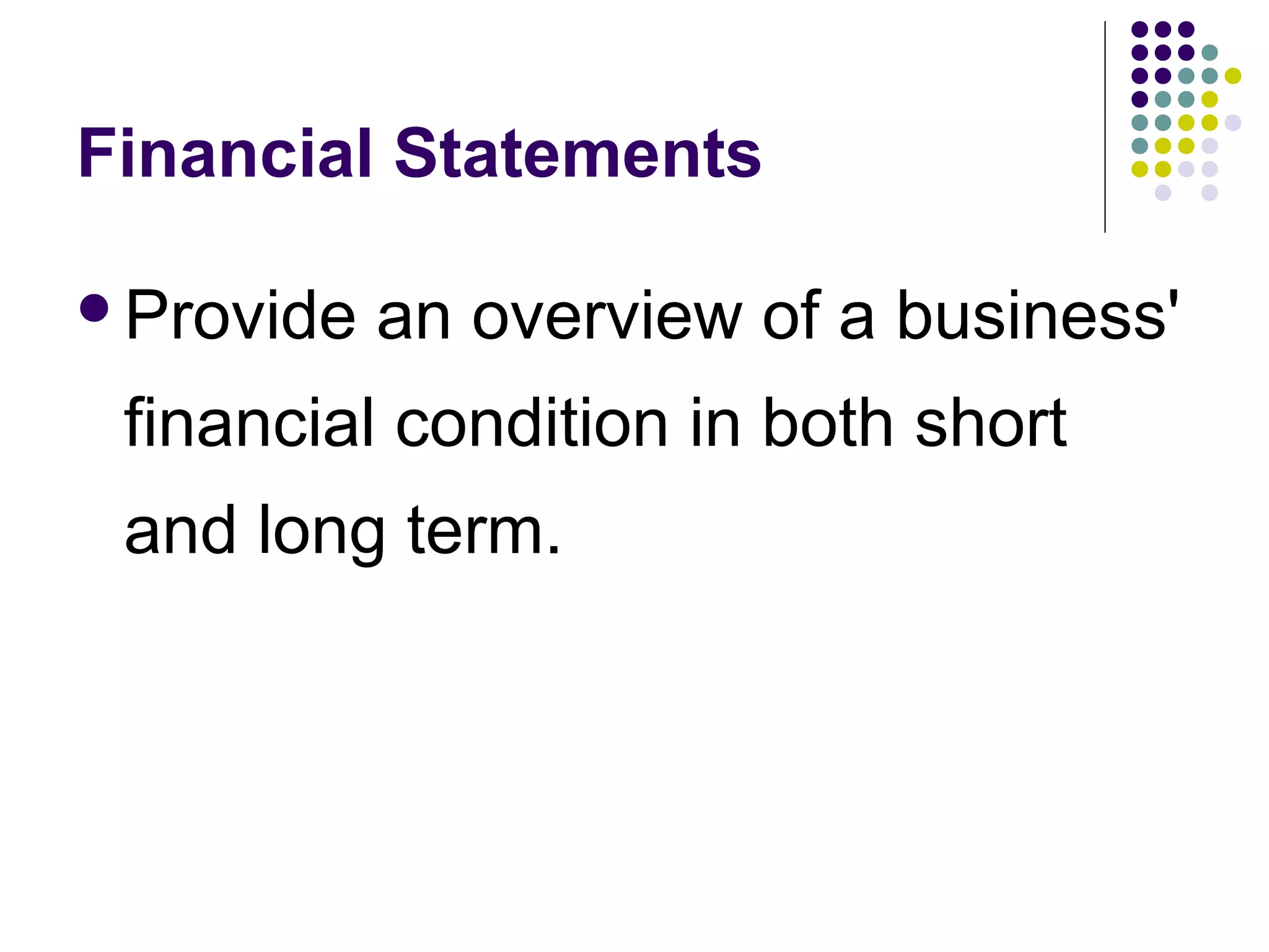 Financial statement | PPT