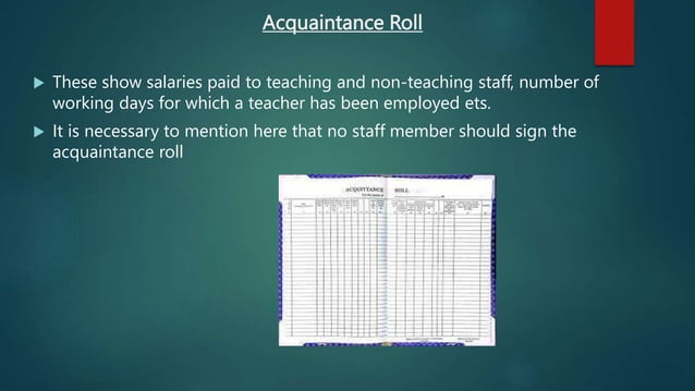 Financial Records and School Registers | PPTX