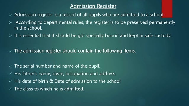 Financial Records and School Registers | PPTX