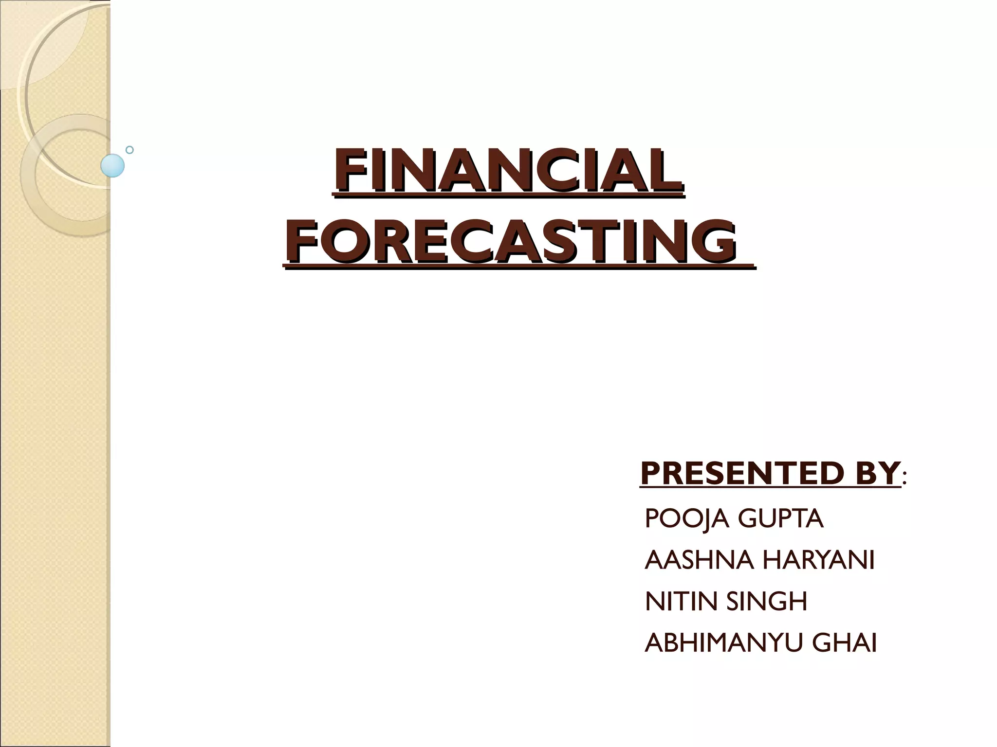 Financial Forecasting Basics | PPT