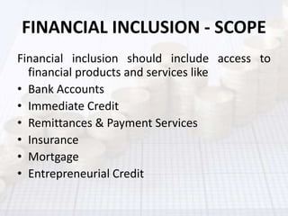Financial inclusion | PPTX