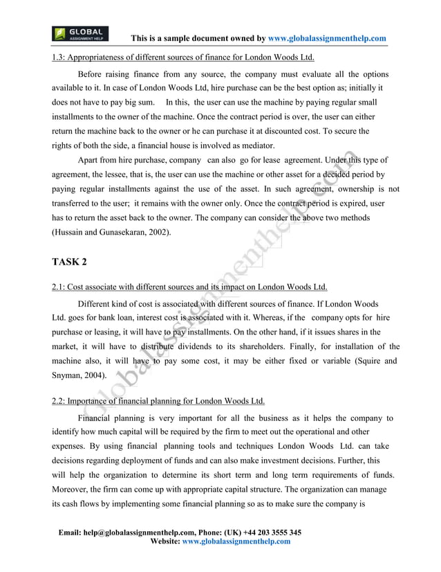 Financial Management Assignment Sample | PDF | Business Accounting & Finance | Business