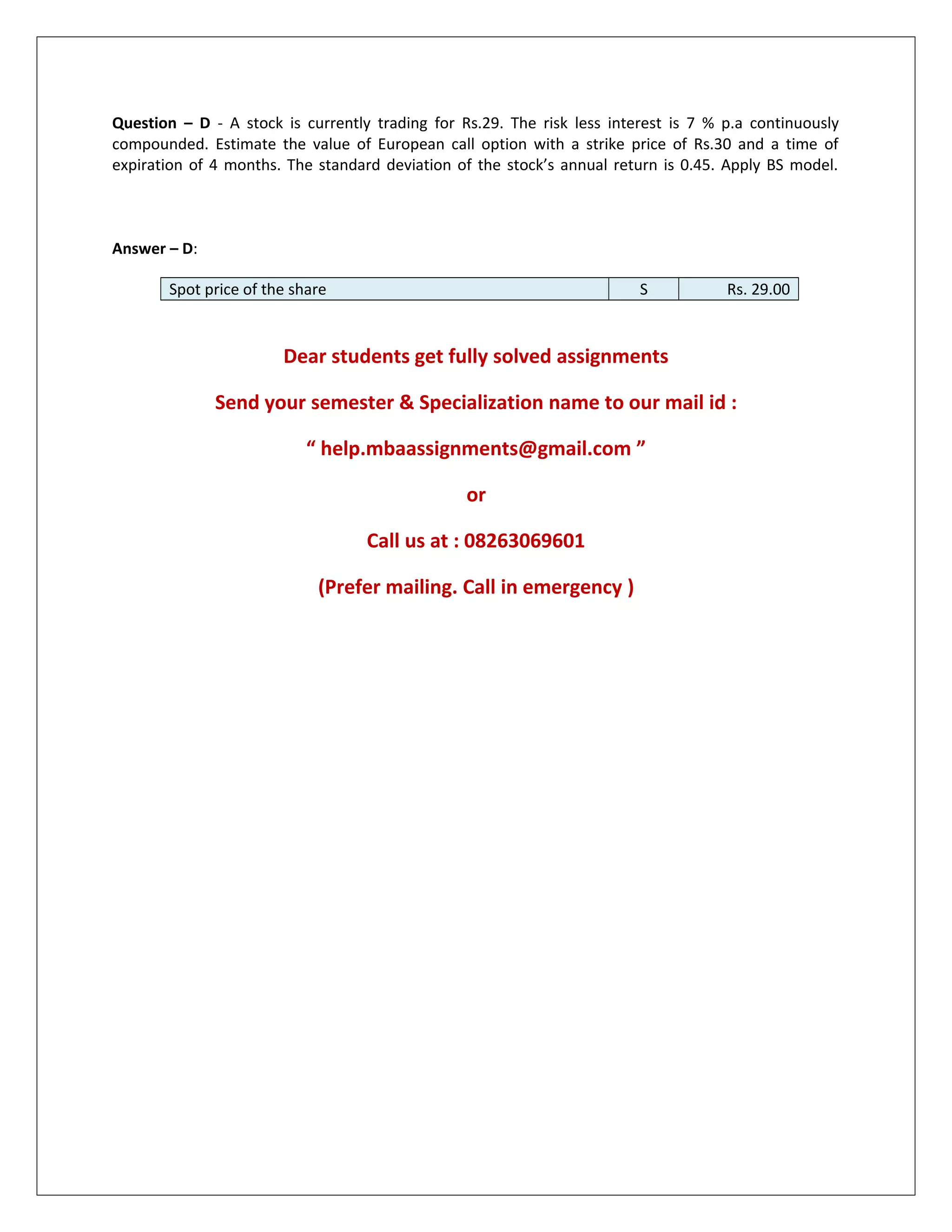 Financial management-semester-2 | DOC