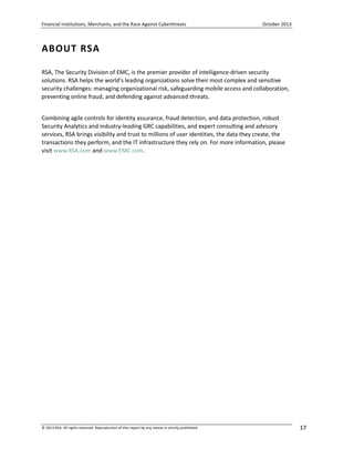 Financial Institutions, Merchants, and the Race Against Cyberthreats | PDF