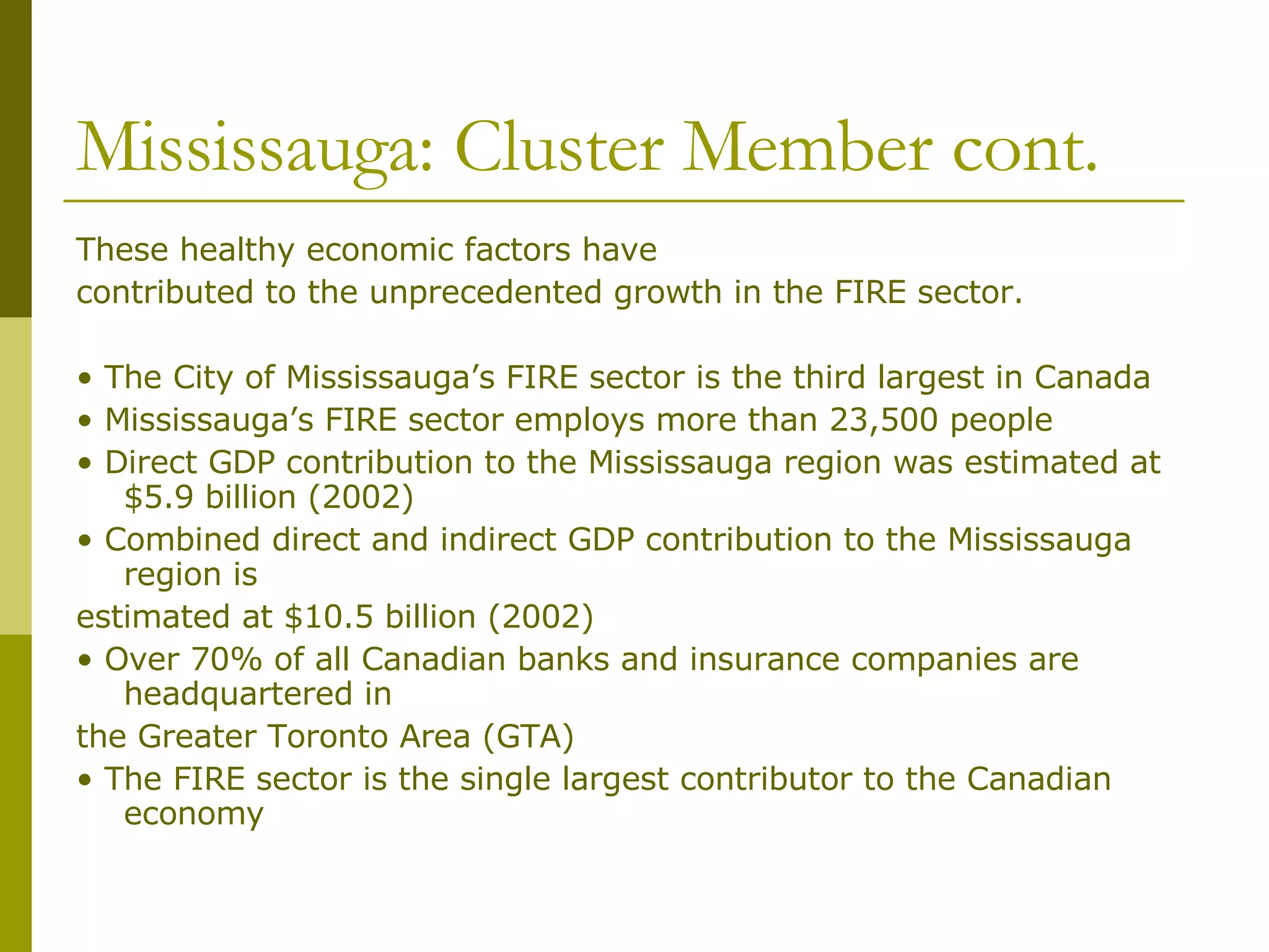 Financial Services Clusters | PPT