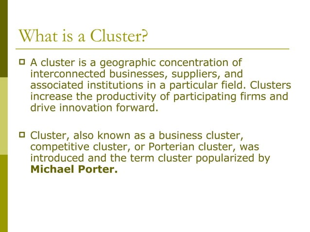 Financial Services Clusters | PPT