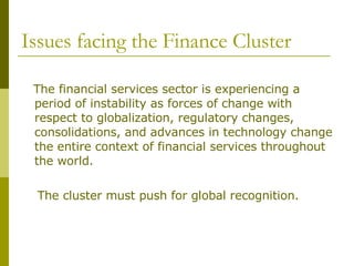Financial Services Clusters | PPT
