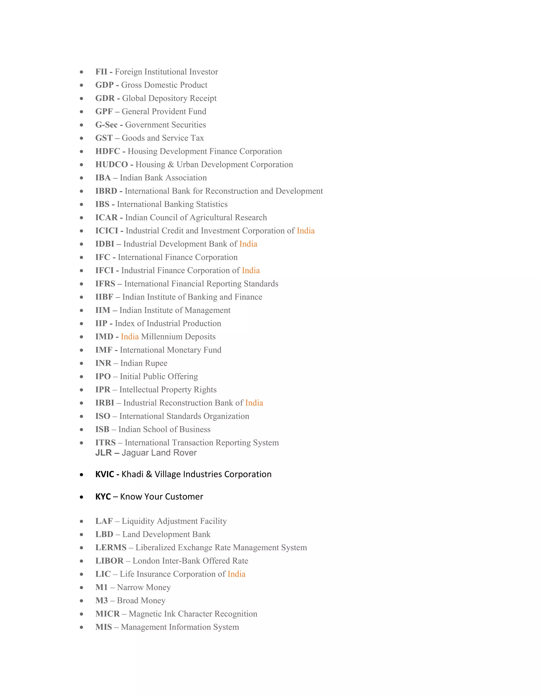 Financial abbreviations | PDF
