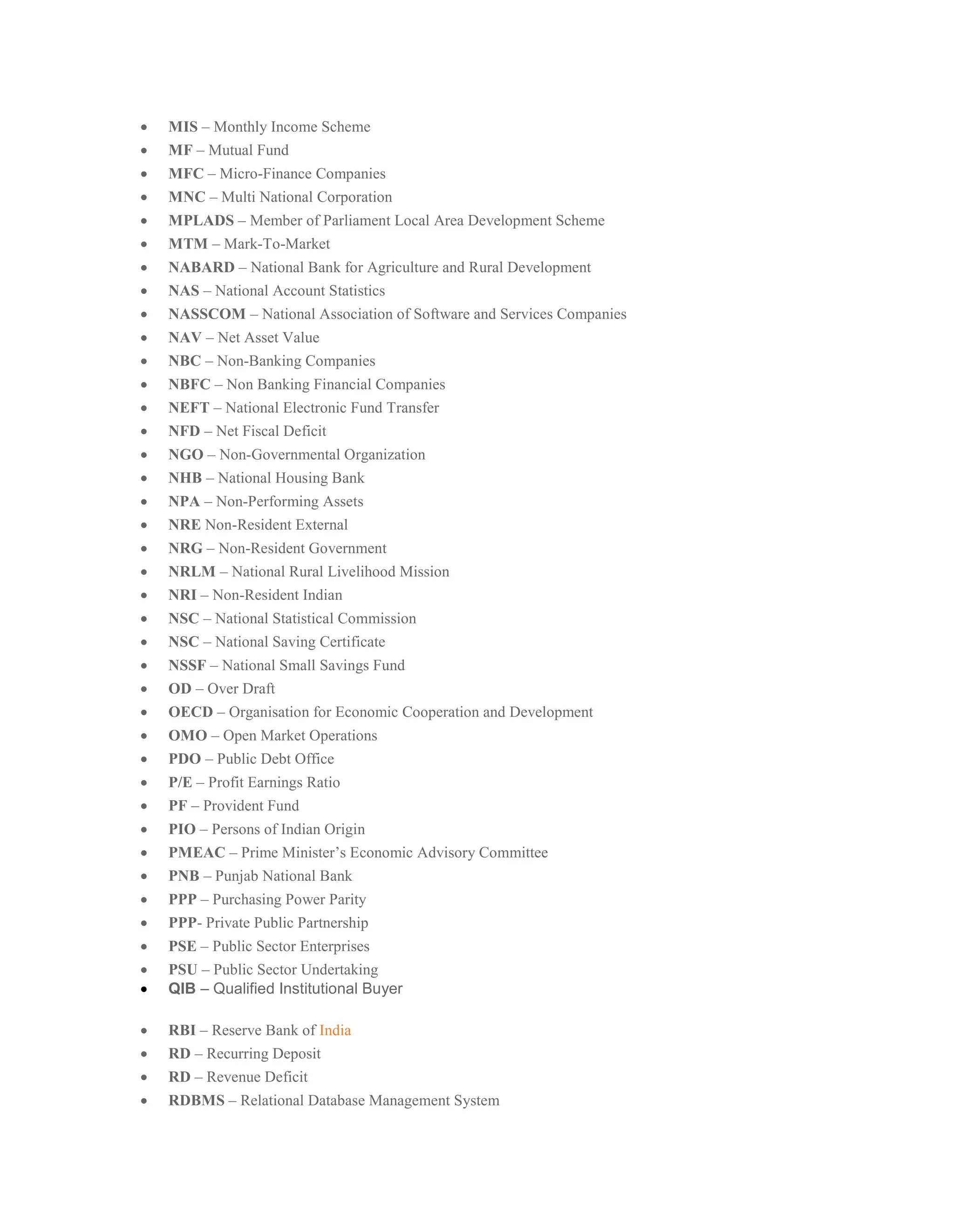 Financial abbreviations | PDF