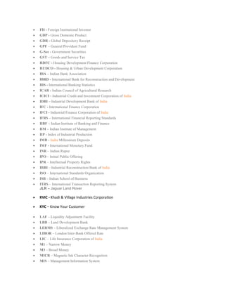 Financial abbreviations | PDF