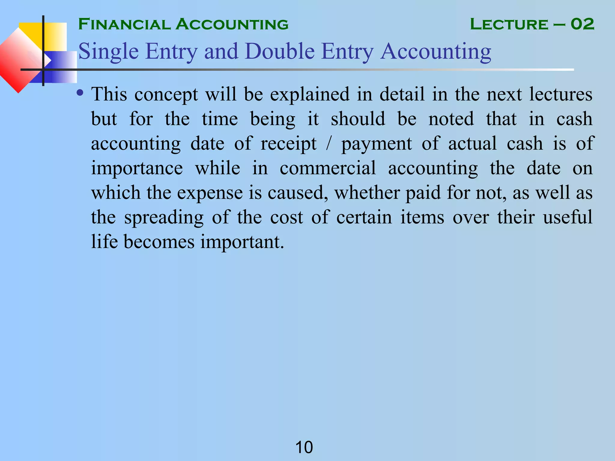 Financial accounting mgt101 power point slides lecture 02 | PPT