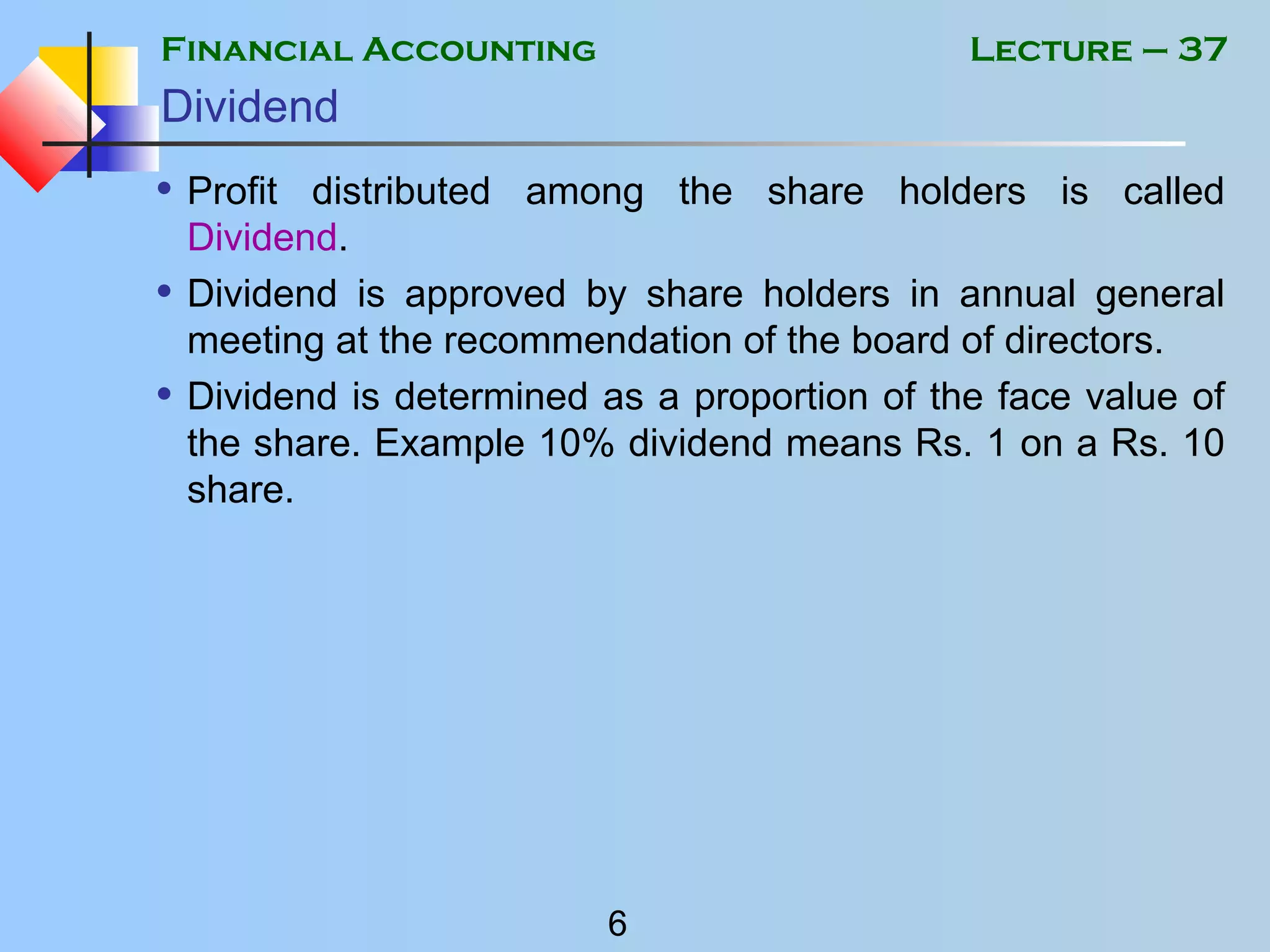 Financial accounting mgt101 power point slides lecture 37 | PPT