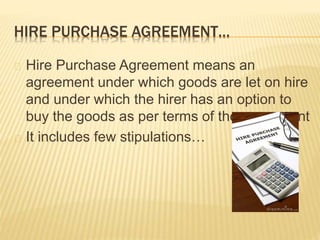 Hire Purchase System and Installment Purchase System | PPTX