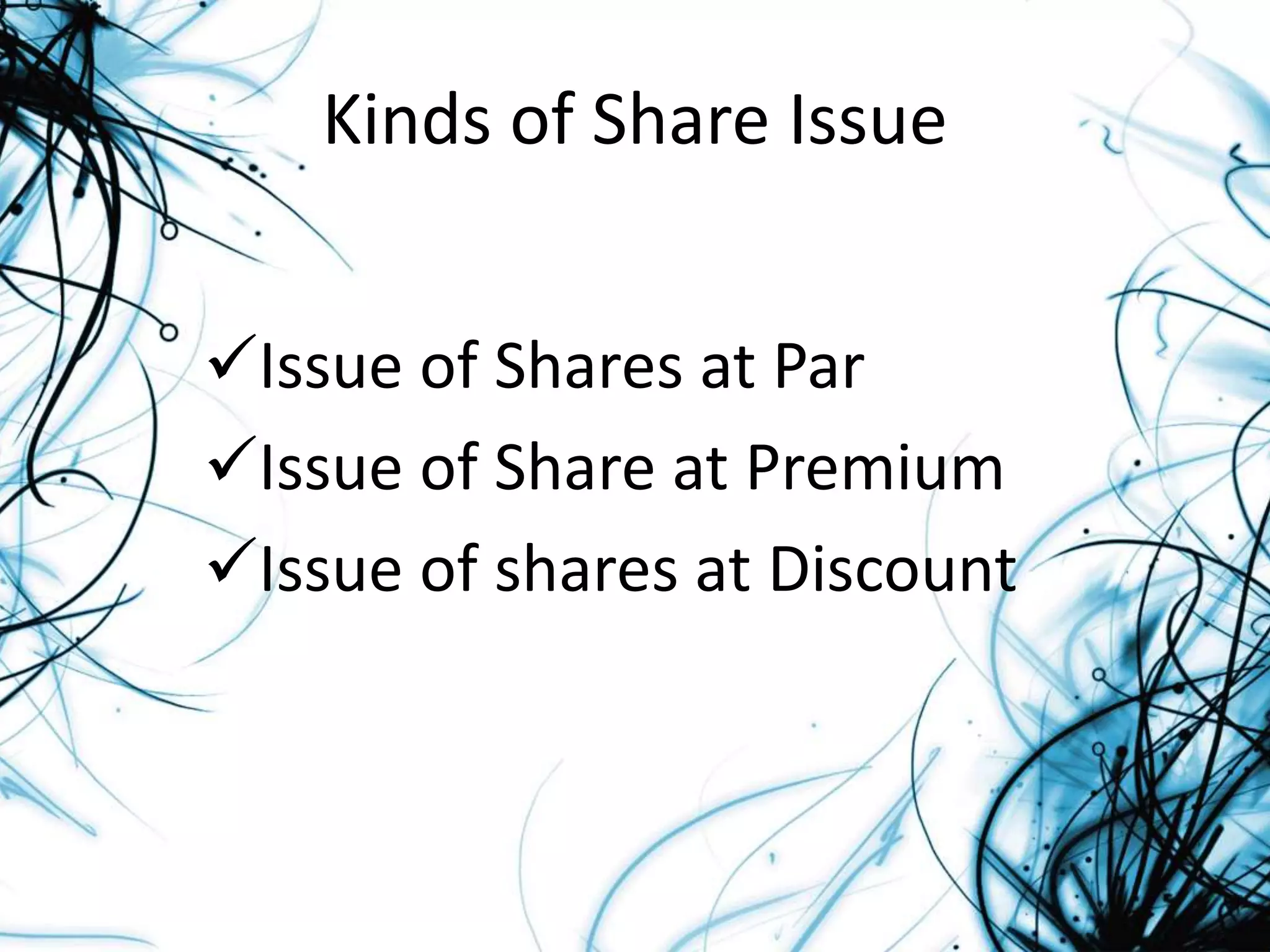 Issue of shares | PPTX