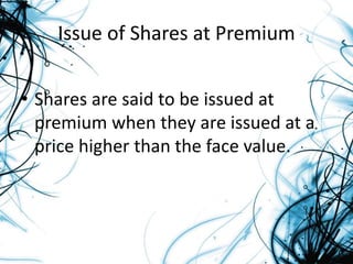 Issue of shares | PPTX