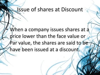 Issue of shares | PPTX