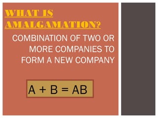 AMALGAMATION (FA5 KPMBP) | PPT | Business Accounting & Finance | Business
