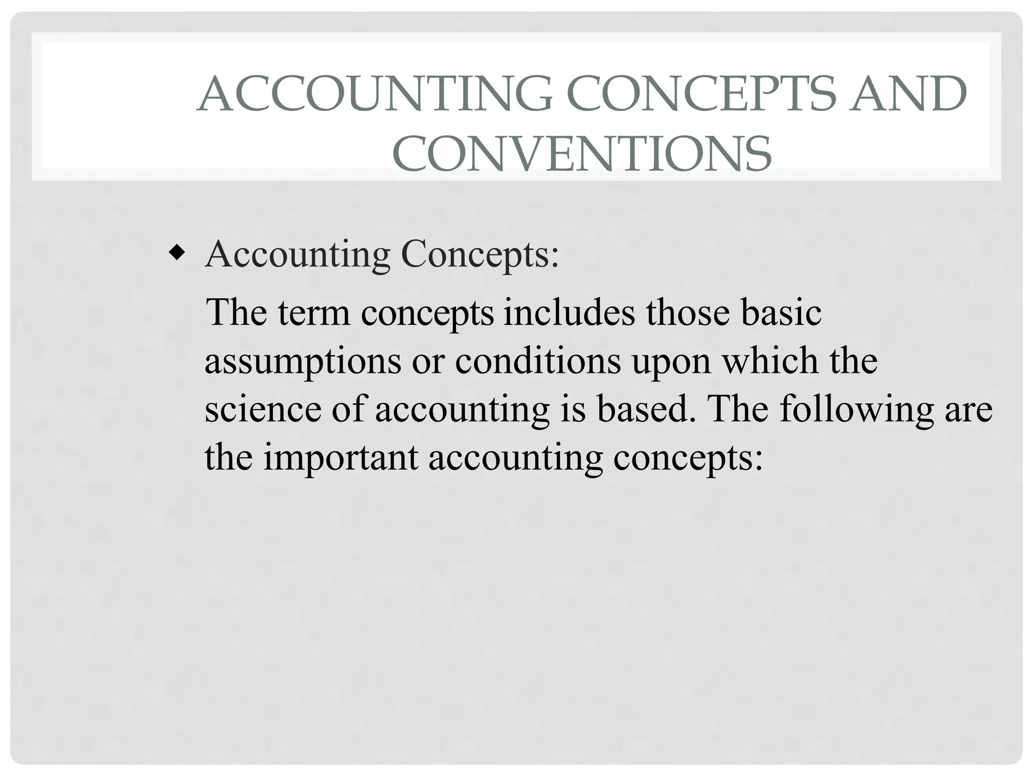 Financial accounting concepts | PPTX