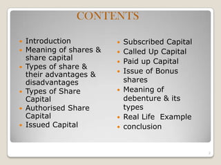 Financial accounting project of issue of shares | PPTX
