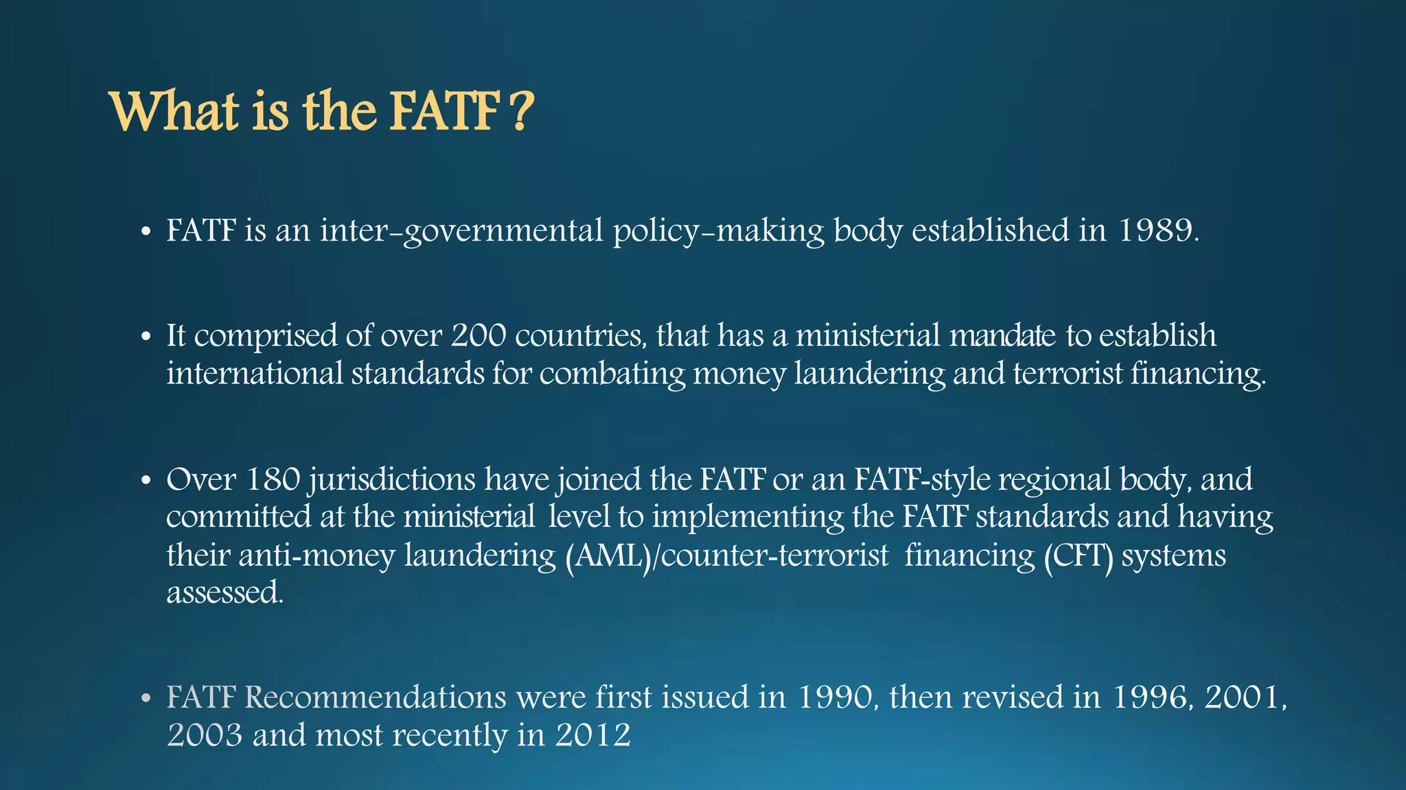 Financial action task force / fatf | PPTX
