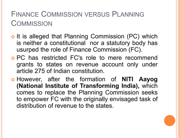 Financial Administration: Finance Commission. | PPTX | Business ...