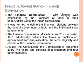 Financial Administration: Finance Commission. | PPTX