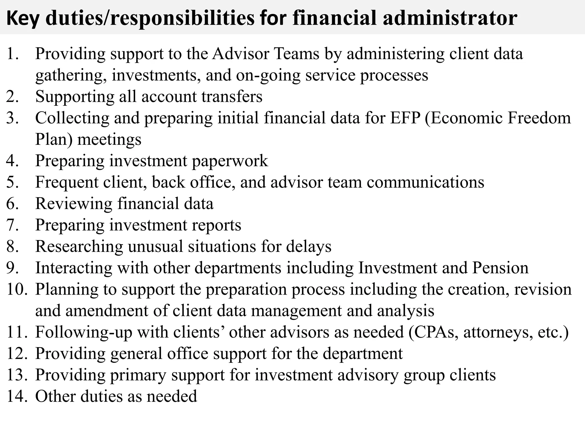 Financial Administrator Job Description PPT financial-administrator-job-description-ppt